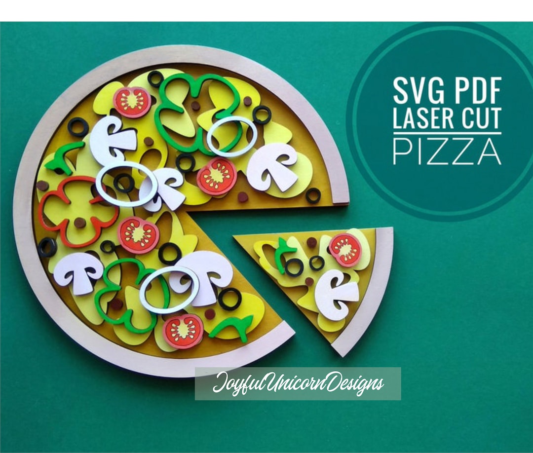 Pizza Laser Cut File Fastfood SVG Glowforge Ready File CNC - Etsy Canada