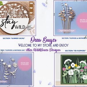 Stay Wild Sign SVG, Wildflower Sign SVG, Wild Flower Round Sign SVG ...