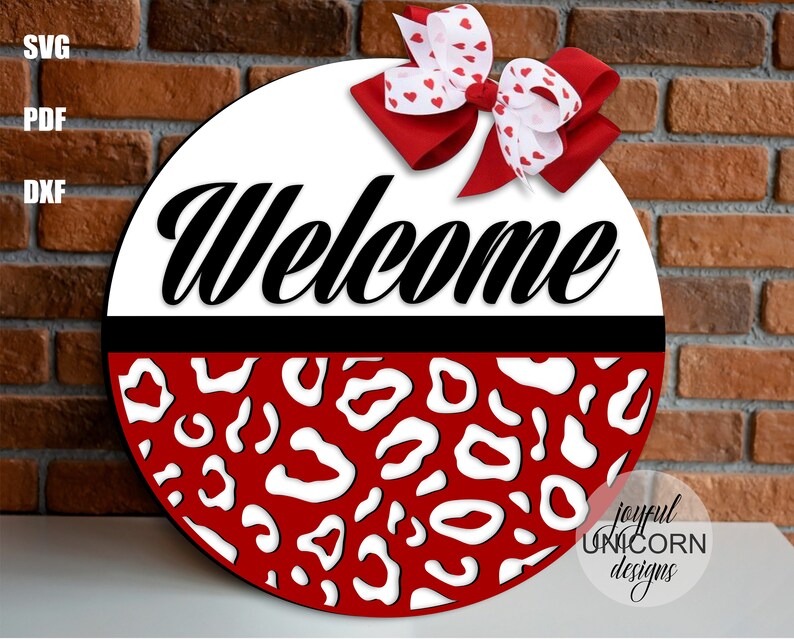 Valentine's Day Sign SVG Bundle Welcome Door Hanger SVG - Etsy