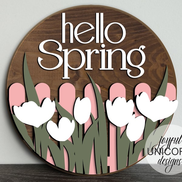 Hello Spring Door Hanger - Etsy