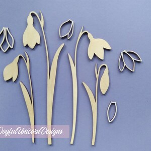Snowdrops Flower SVG Bundle, January Birth Month Flower SVG, Laser Cut ...