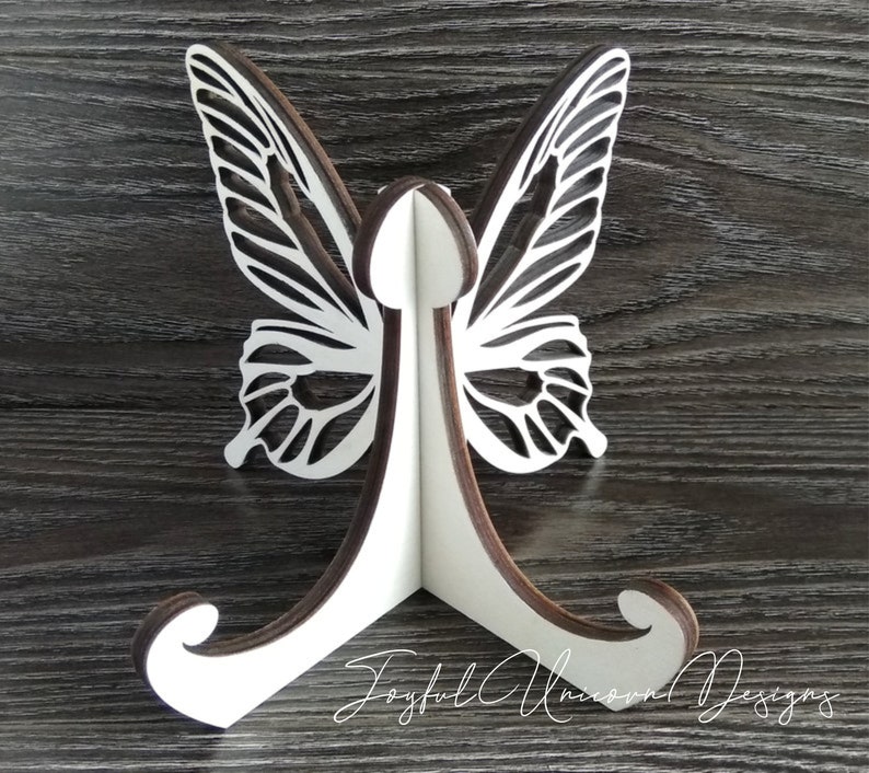 Butterfly Easel Stand SVG Laser Cut File for Glowforge Wood - Etsy