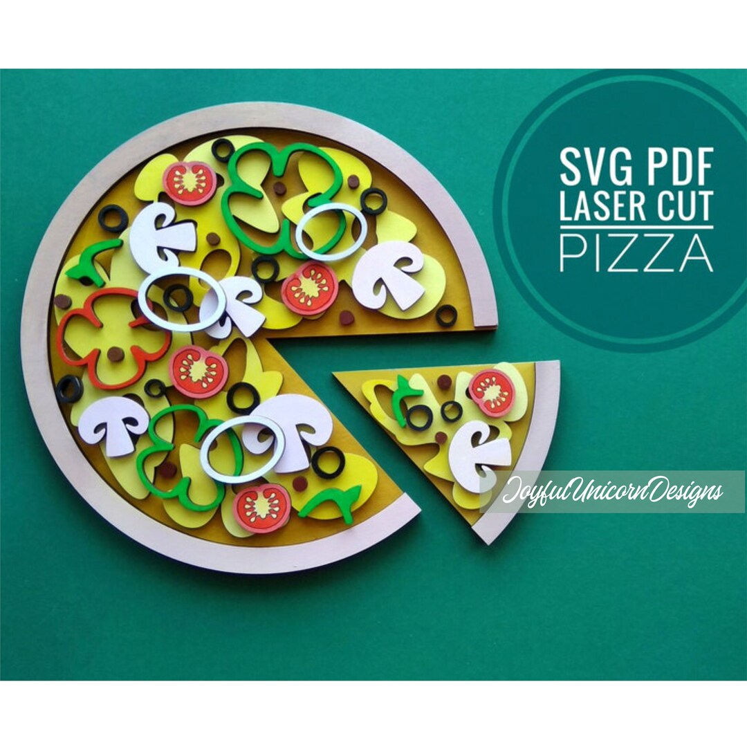 Buy Pizza Laser Cut File, Fastfood SVG, Glowforge Ready File, CNC File ...