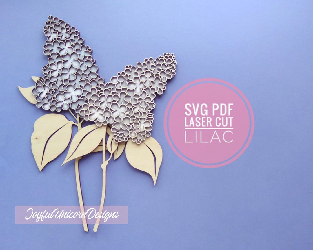Lilac SVG Lilac Flower SVG Layered Flower SVG Laser Cut - Etsy