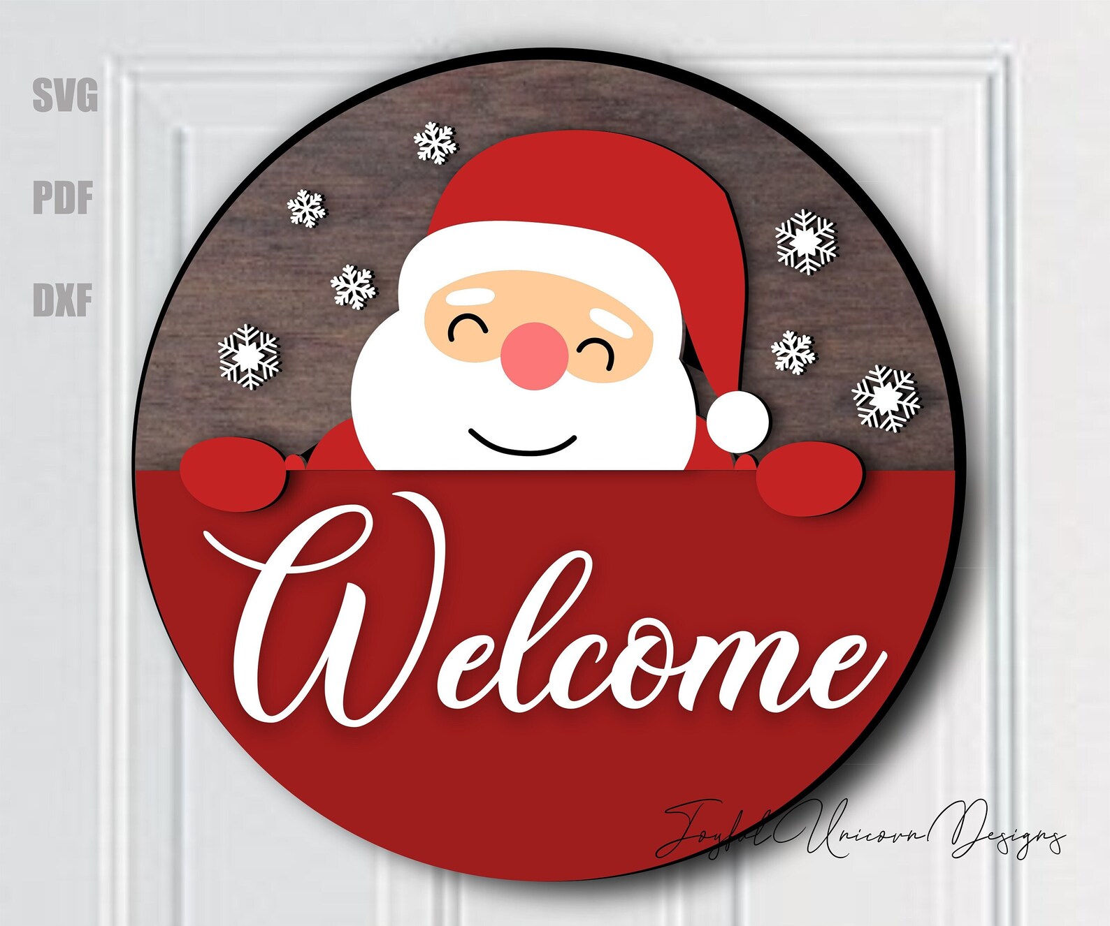 Santa Claus Welcome Sign SVG Santa Claus Door Hanger SVG - Etsy