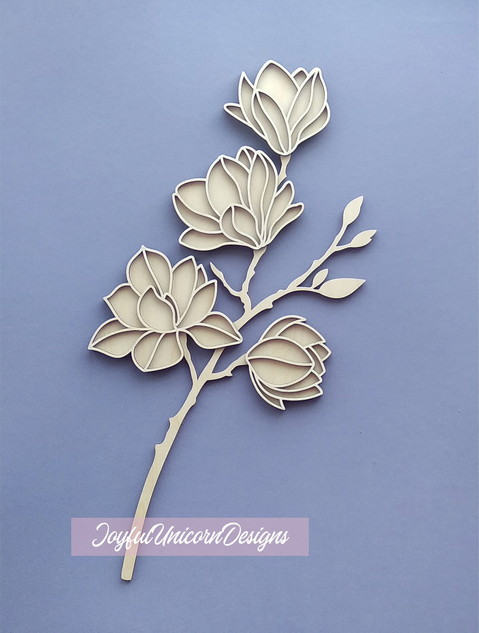 Magnolia Flower SVG Laser Cut Flowers SVG Laser Cut File for - Etsy