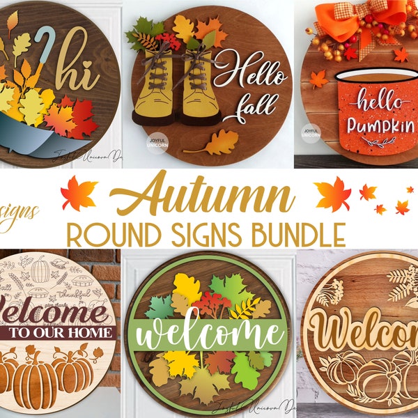 Round Fall Signs - Etsy
