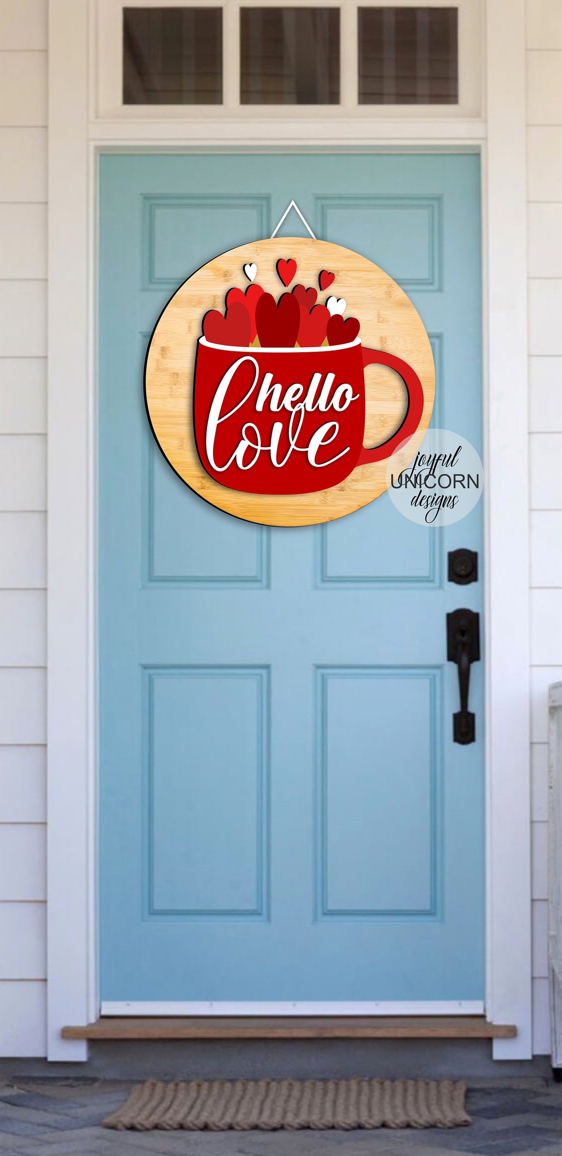 Hello Love Sign SVG Hot Cocoa Mug Sign SVG Valentines Day - Etsy