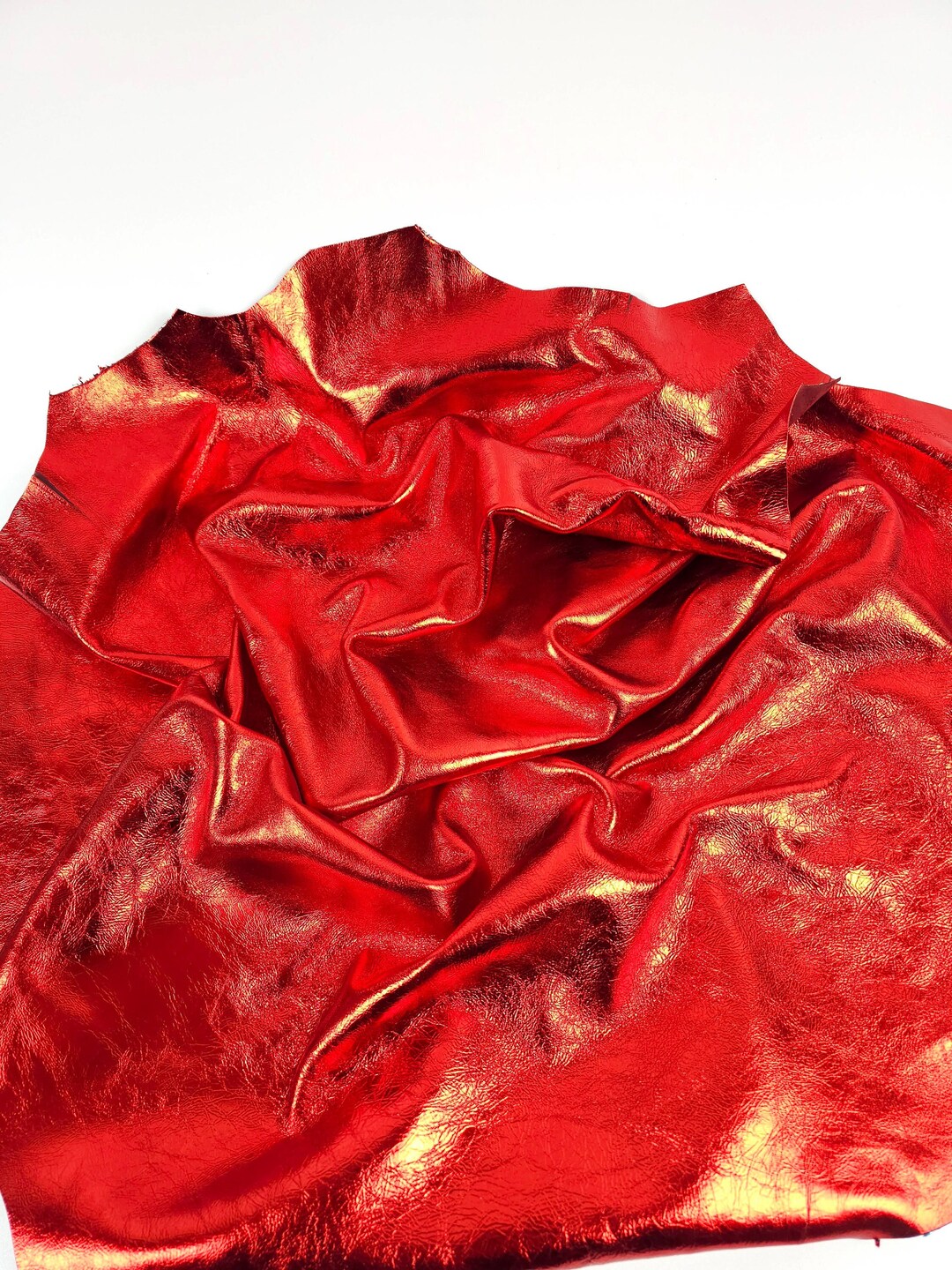 Red 7720 Goat Soft Metallic Leather - Etsy