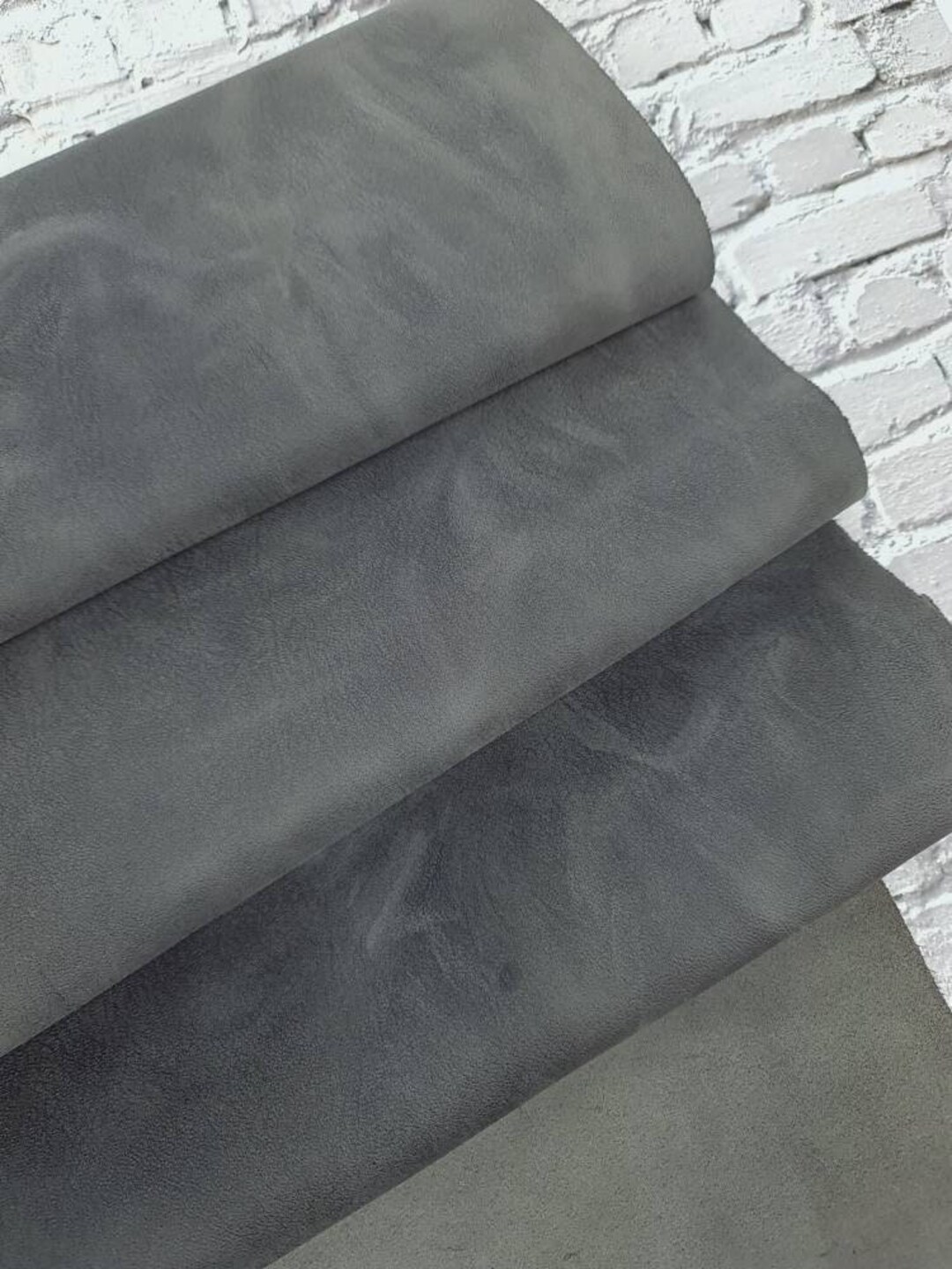 Titanium Buffalo Full Grain Pull up Leather - Etsy