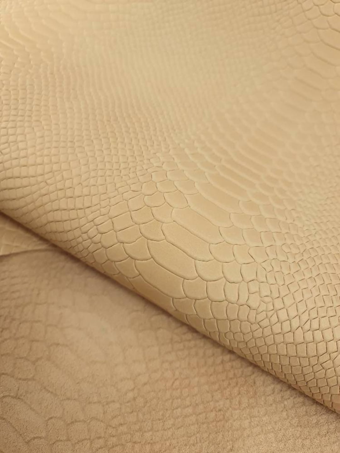 Cream Beige Anaconda Embossed Amazing Relief Snake 0Z 1988 - Etsy