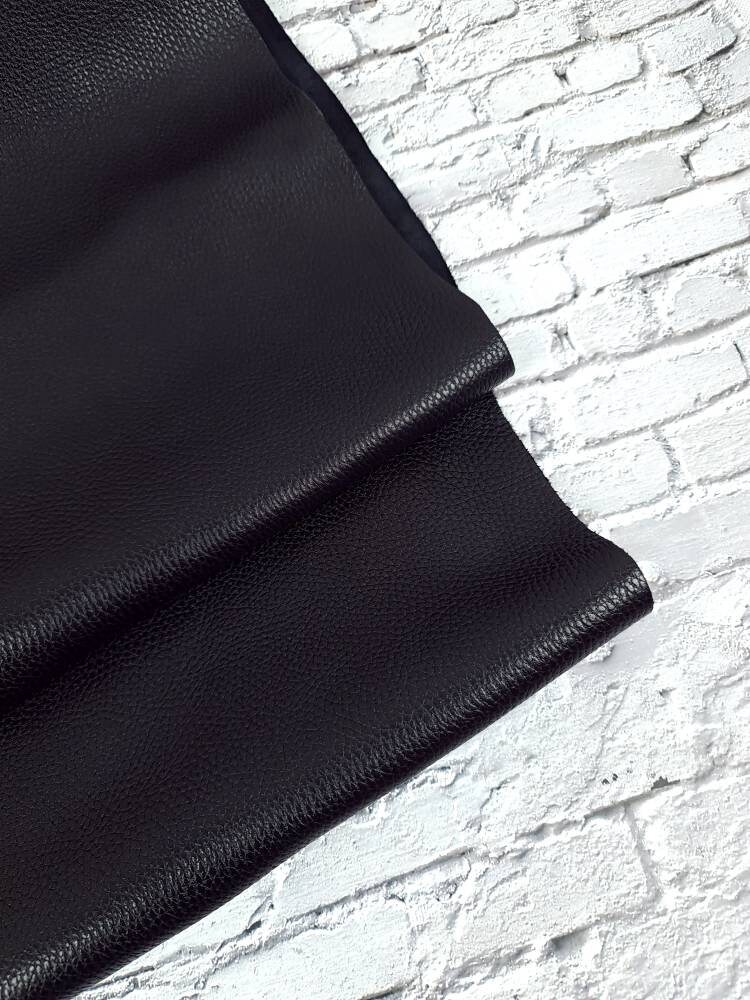 Jet Black Trento Vegetable Tanning Full Grain Milled Leather - Etsy