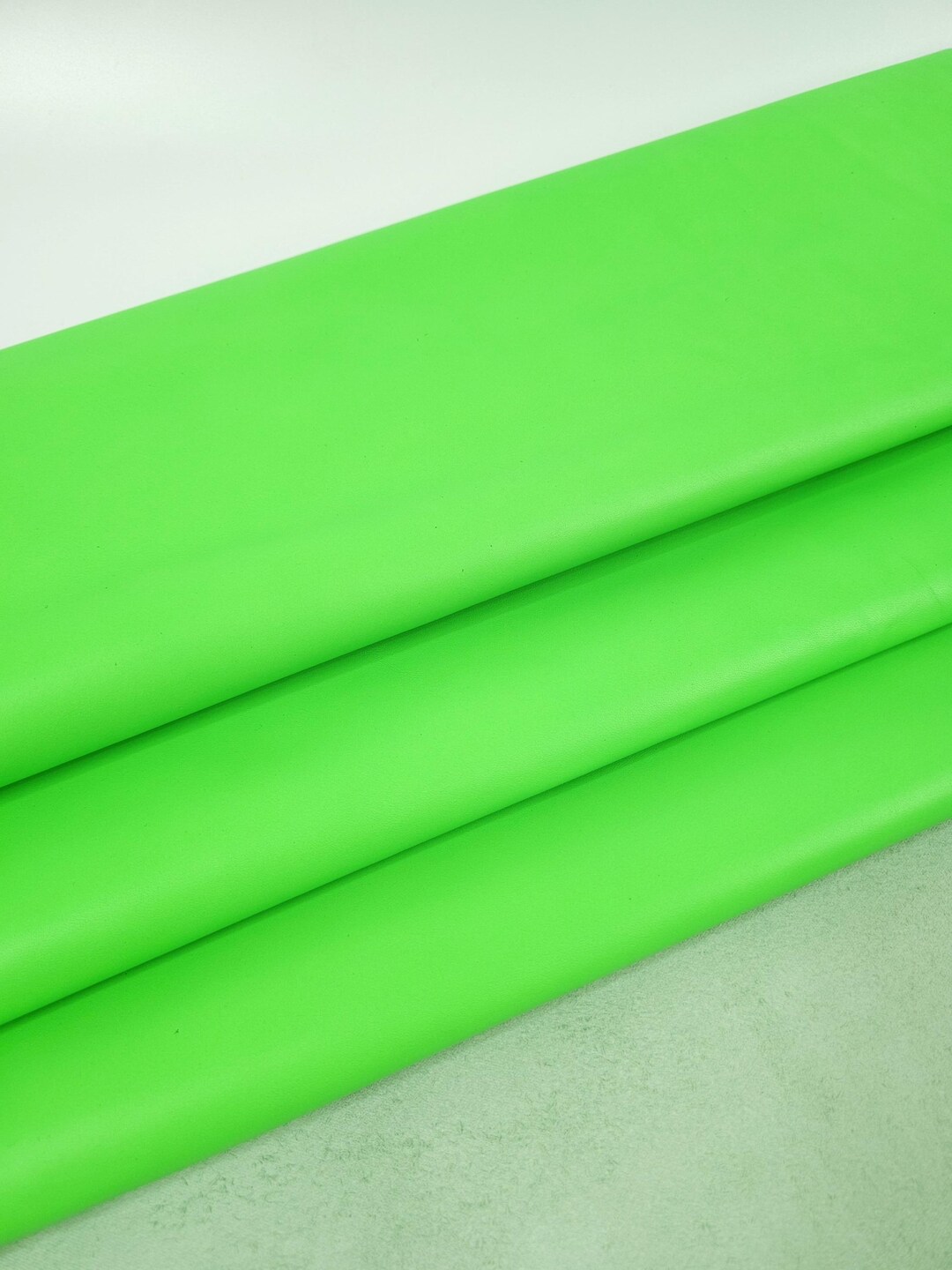 Green Neon Gibraltar Flat Natural Full Grain Soft Nappa Leather - Etsy