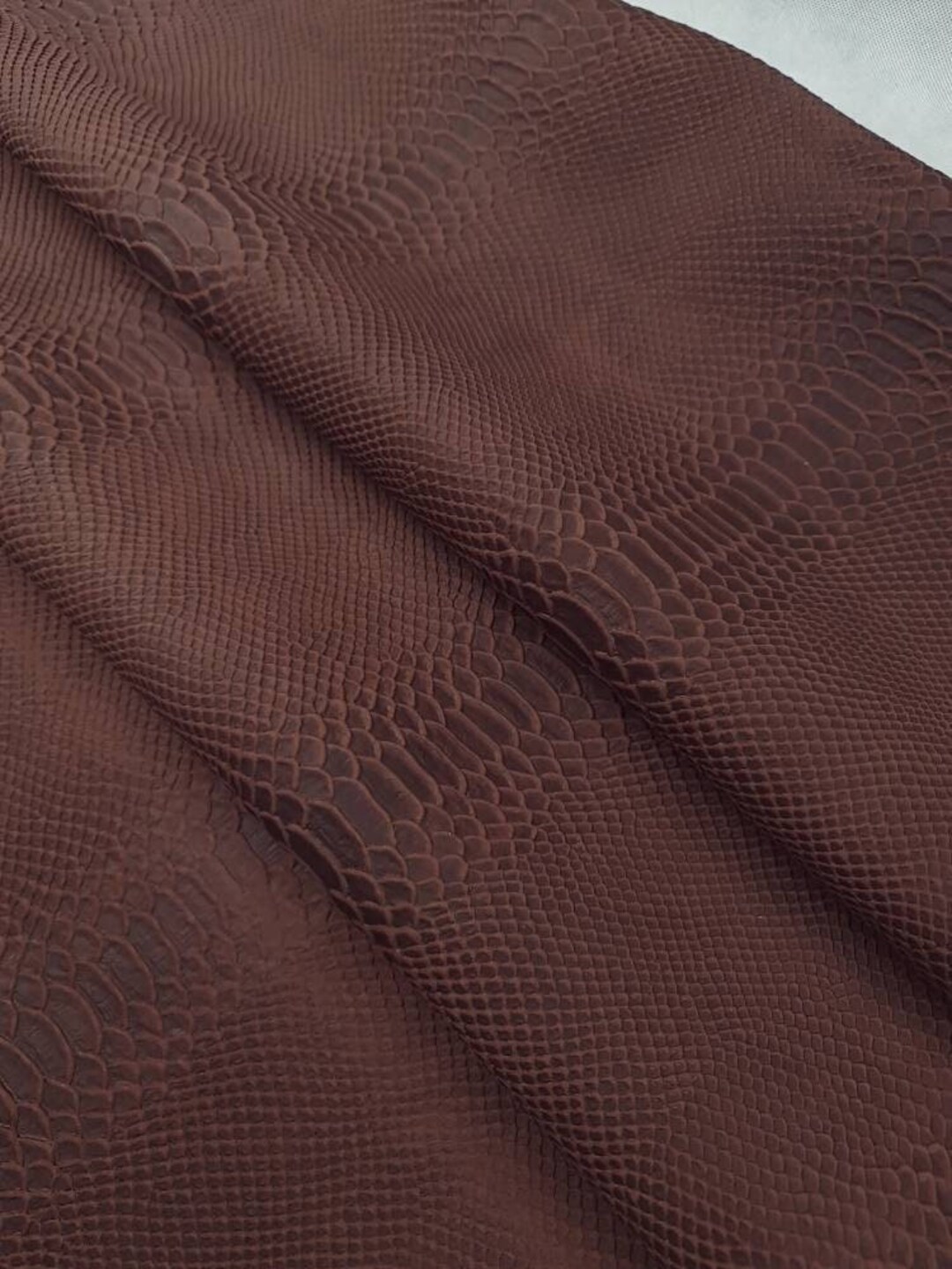 Red Brown Snake Leather Embossed Amazing Relief 0Z 2004 - Etsy