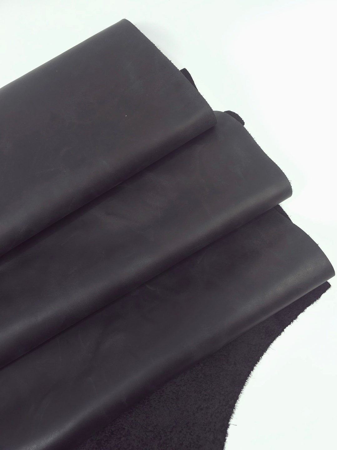 Black Crazy Horse Vintage Pull up Rustic Leather - Etsy