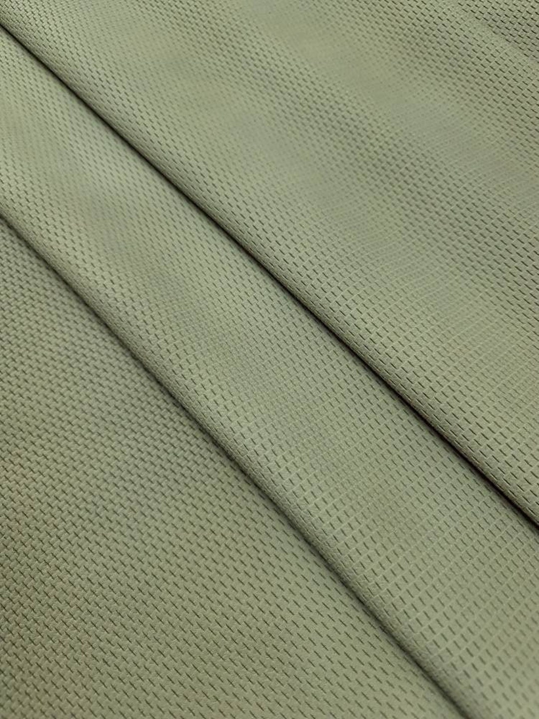 Sage Green NIT Pattern Perforated Soft Leather - Etsy