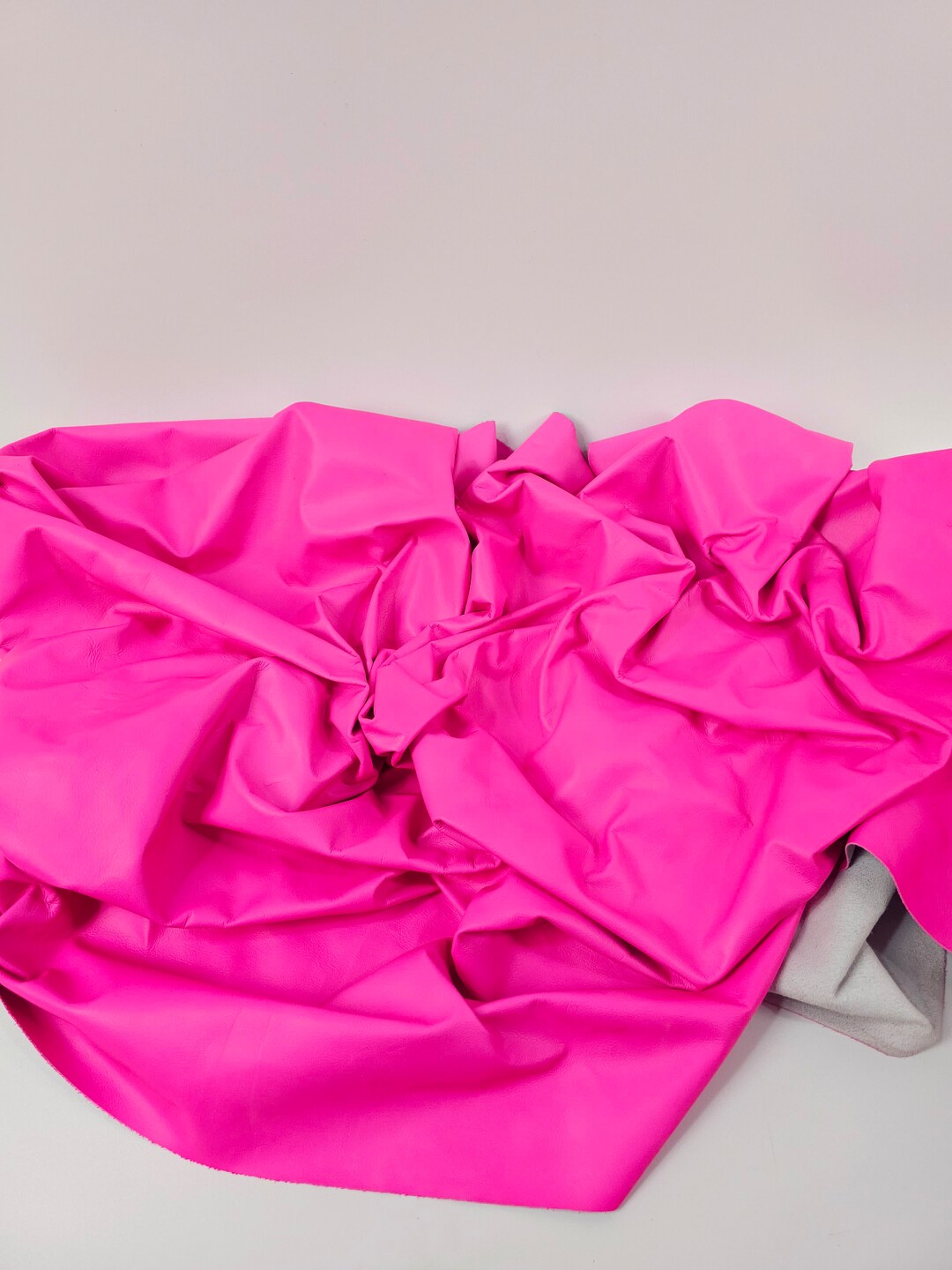 Pink Neon Natural Shine Full Grain Soft Fluorescent Nappa Leather - Etsy