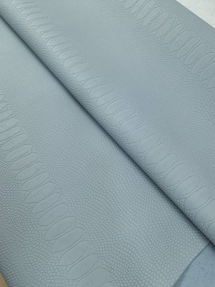 Dusty Blue Snake Leather Embossed Amazing Relief 0Z 1904 | Etsy