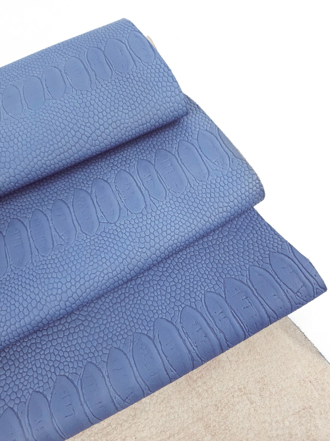 Real Blue Snake Leather Embossed Amazing Relief 0Z 1904 - Etsy