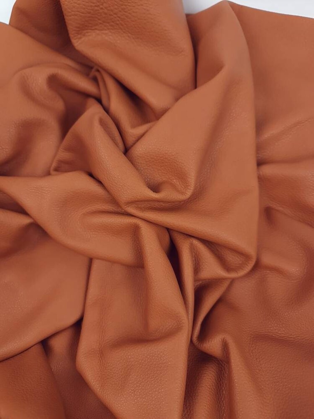 Amber Brown Cirrus Natural Full Grain Pebble Milled Ultra Soft Nappa ...