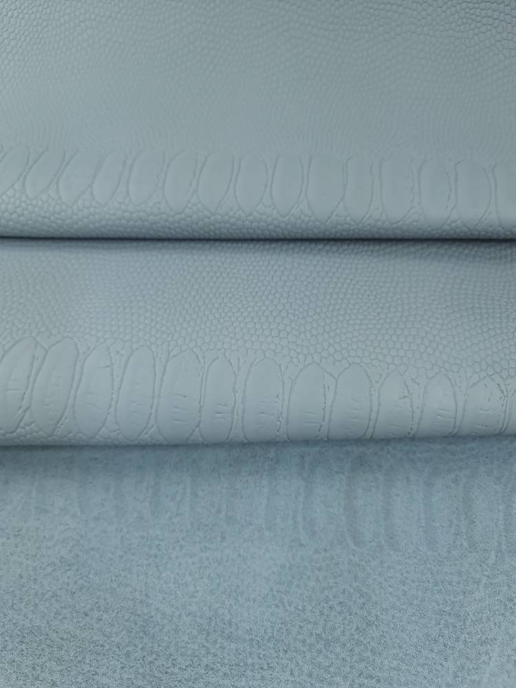 Dusty Blue Snake Leather Embossed Amazing Relief 0Z 1904 | Etsy