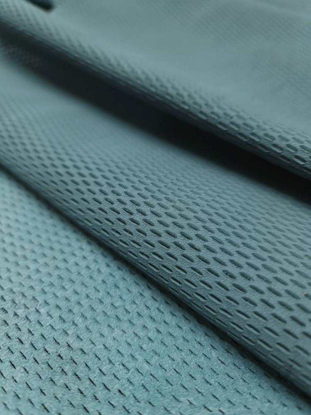 Pre Cut Trooper Blue NIT Pattern Perforated Genuine Leather (pack With ...