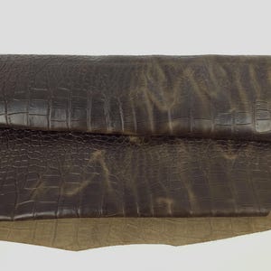 Cocoa Crocodile Alligator Leather Embossed Amazing Relief ...