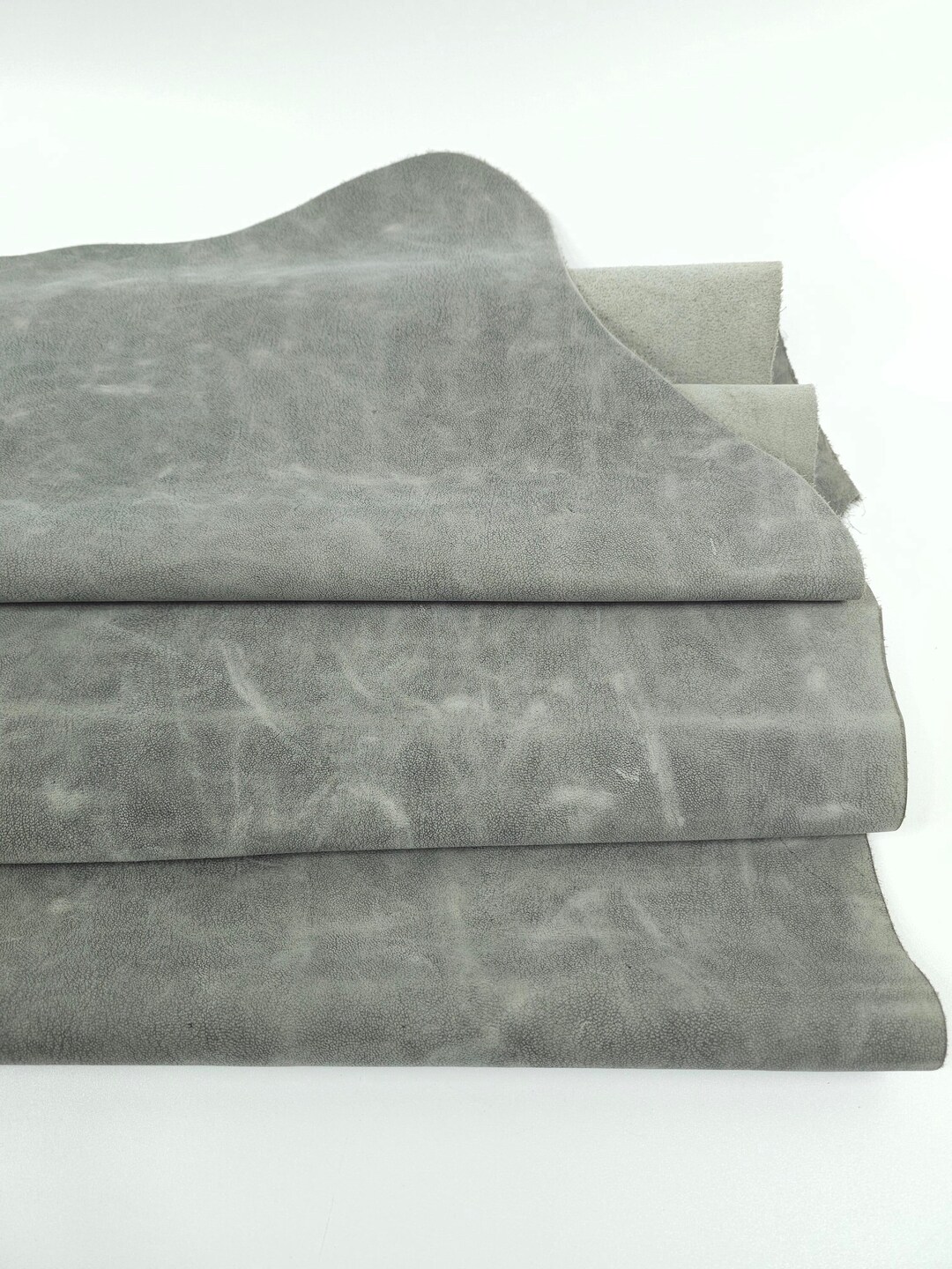 Concrete Buffalo Full Grain Pull up Leather - Etsy