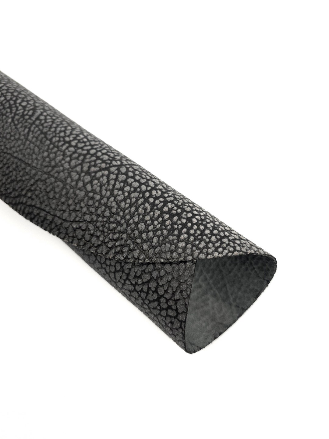 Titanium and Black Elephant LFC Calf Embossed Bicolor Leather - Etsy