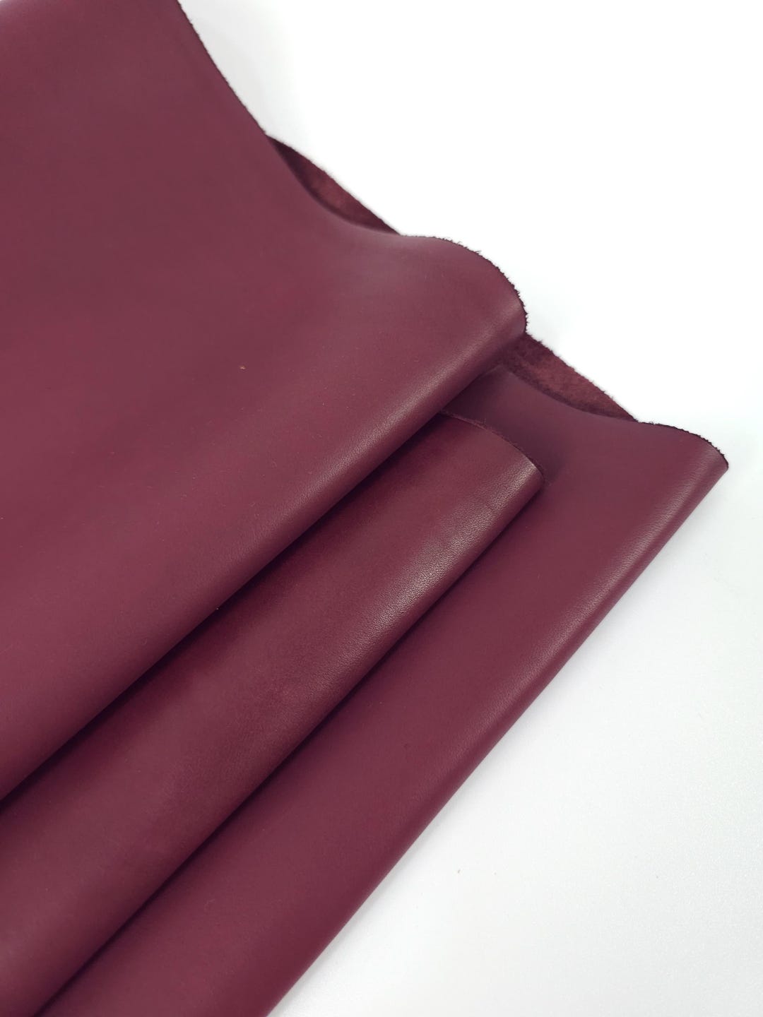 Burgundy Natural Crust Full Grain Calf Skin Leather - Etsy
