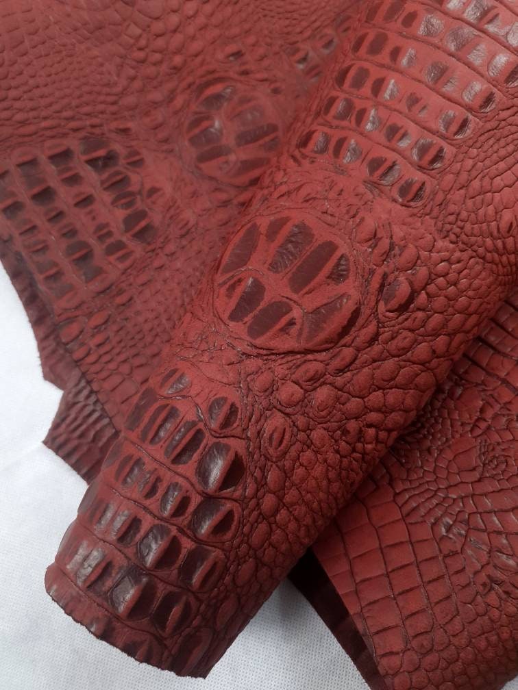 Leather Sand Crocodile Alligator Leather Embossed Amazing Relief 0Z ...
