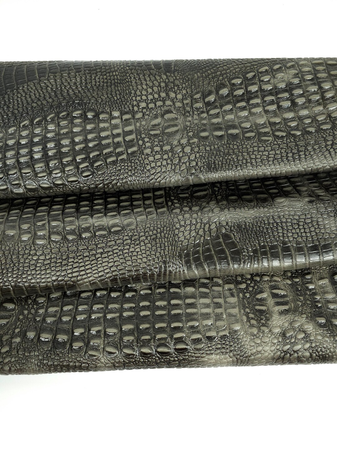 Warm Gray Crocodile Alligator Leather Embossed Texture Amazing Relief ...