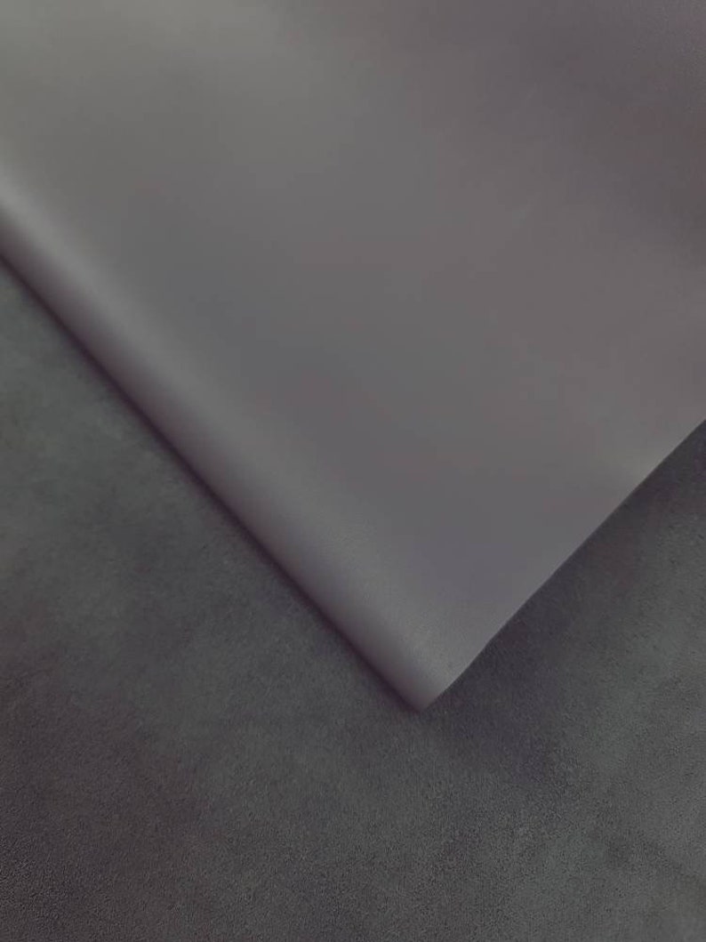 Grey Celeste Natural Full Grain Smooth Spongy Leather - Etsy