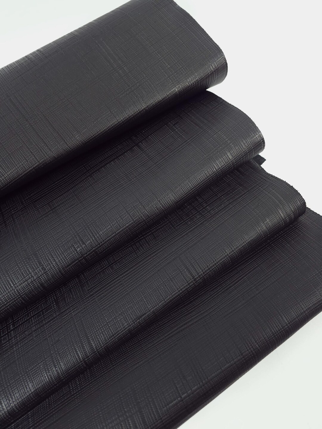 Black Spun Linen Premium Grain Embossed Premium Texture Leather - Etsy