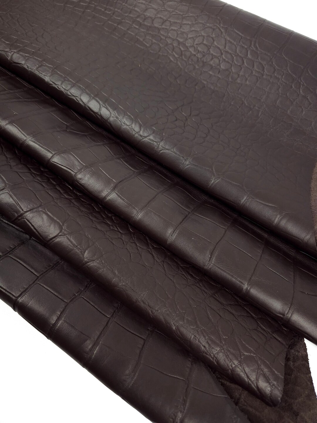 Chocolate Torte Crocodile Alligator Leather Embossed Amazing Relief 0Z ...