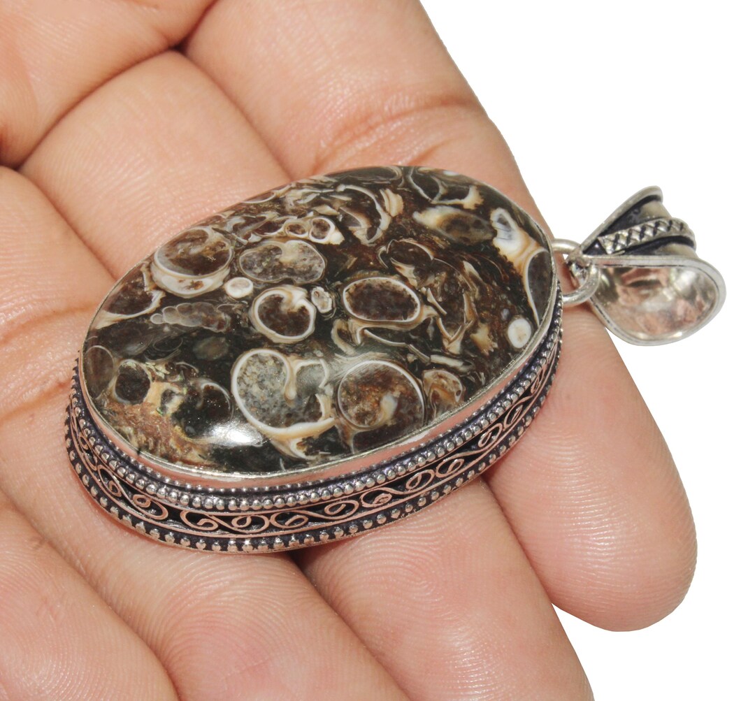 Turtella Jasper Pendant, Jasper Gemstone Pendant, Vintage Style Pendant ...