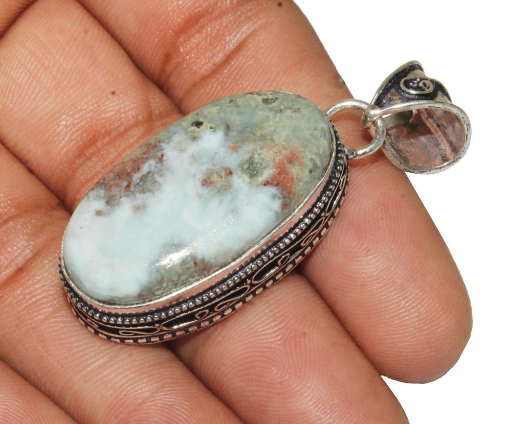 Larimar Pendant, Larimar Gemstone Pandant, Designer Pendant, Vitage ...