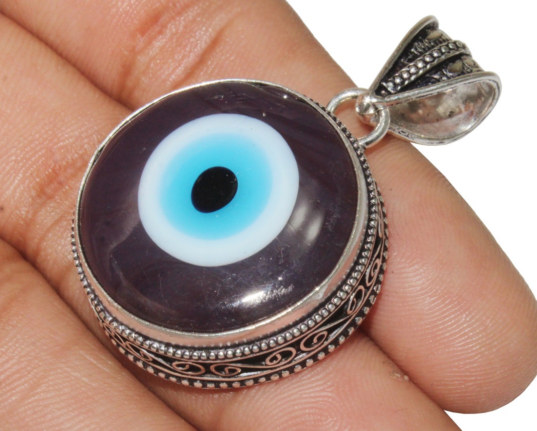 Evil Eye Pendant, Evil Eye Gemstone Pandant, Designer Pendant, Vintage ...