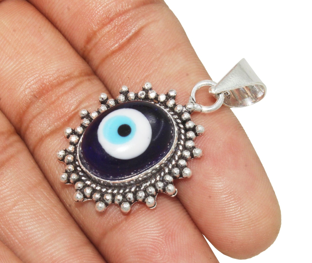 Blue Evil Eye Pendant, Evil Eye Gemstone Designer Pandant, Charm ...
