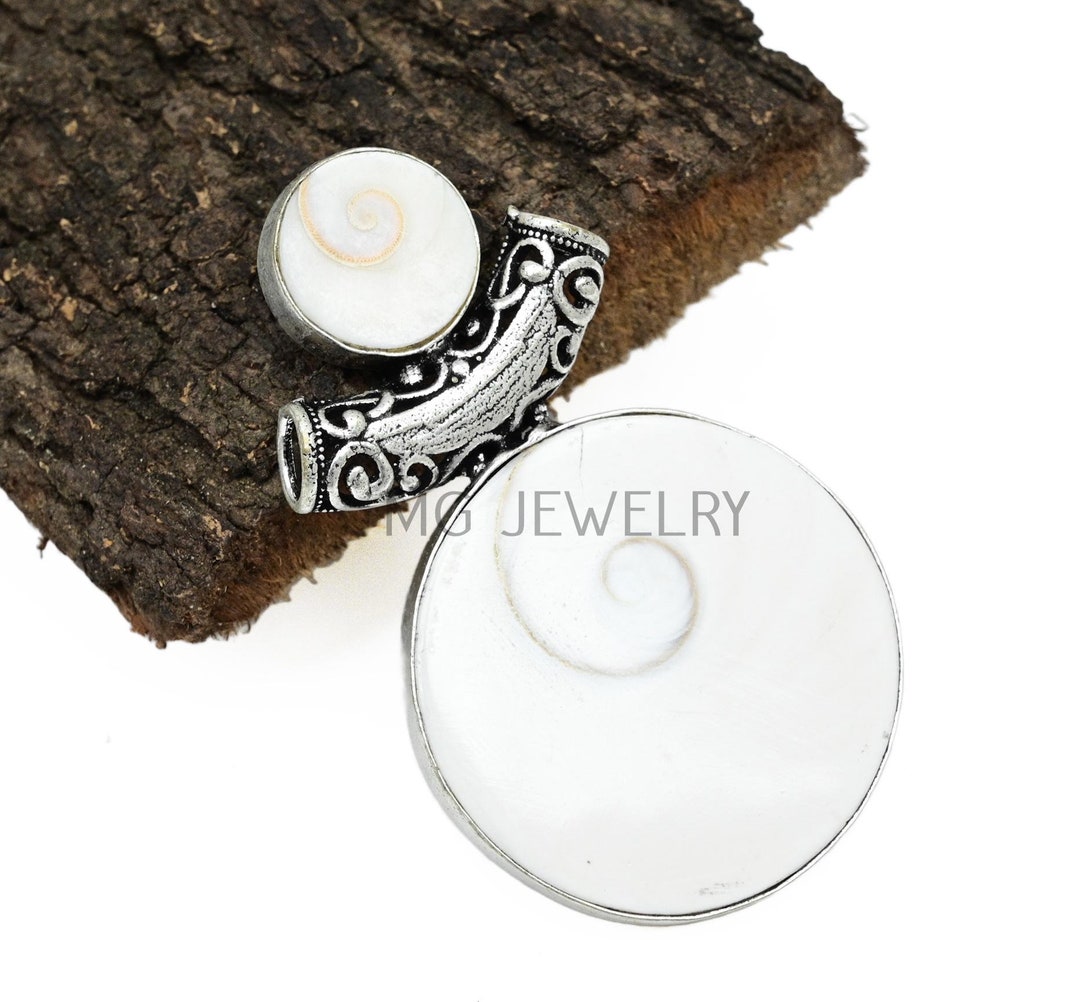 Shiva Eye Shell Pendant, Shiva Eye Shell Gemstone Pendant, Moon Style ...