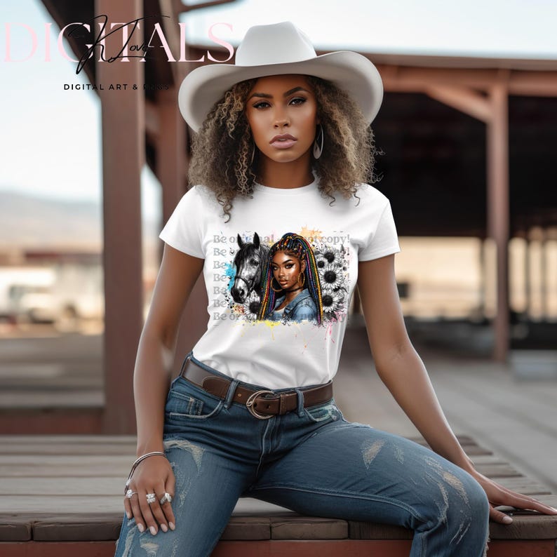 African American Cowgirl PNG- Digital Download ONLY. Cowgirl PNG ...