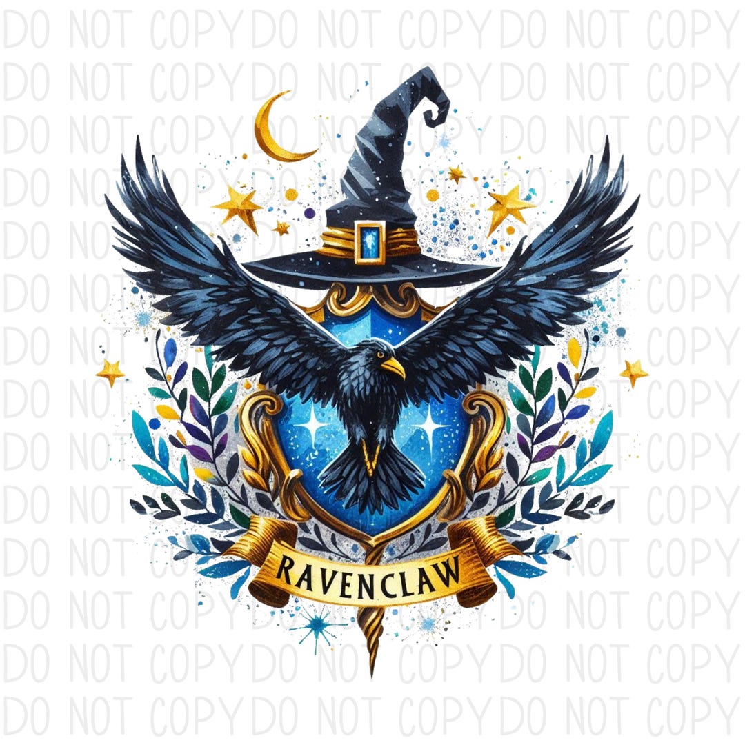 Blue House Raven HP Wizard-png Digital Download Only.clipart, Printable ...