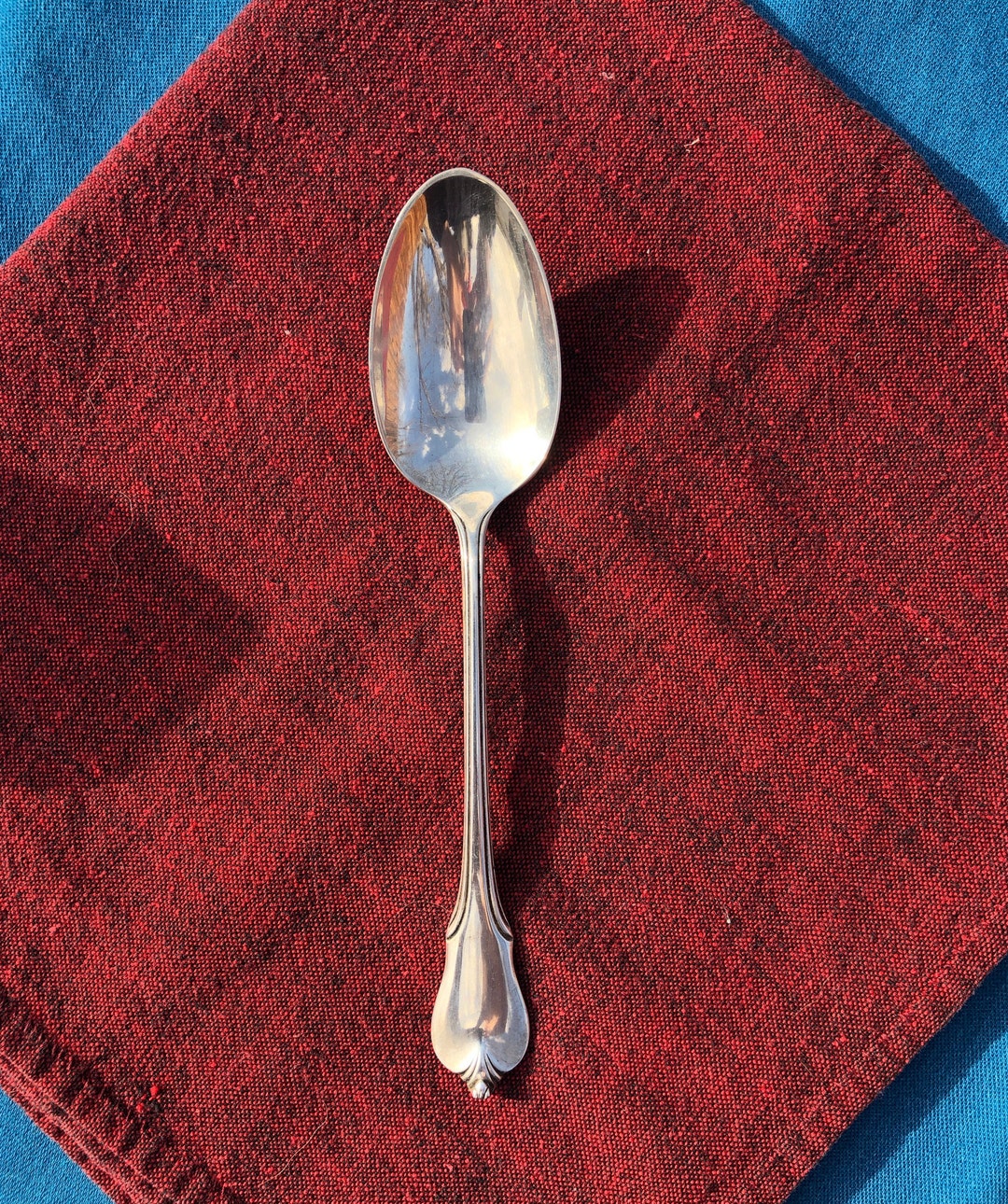 GRAND COLONIAL, Oak, Wallace Sterling Silver, Teaspoon, Back Engraved ...