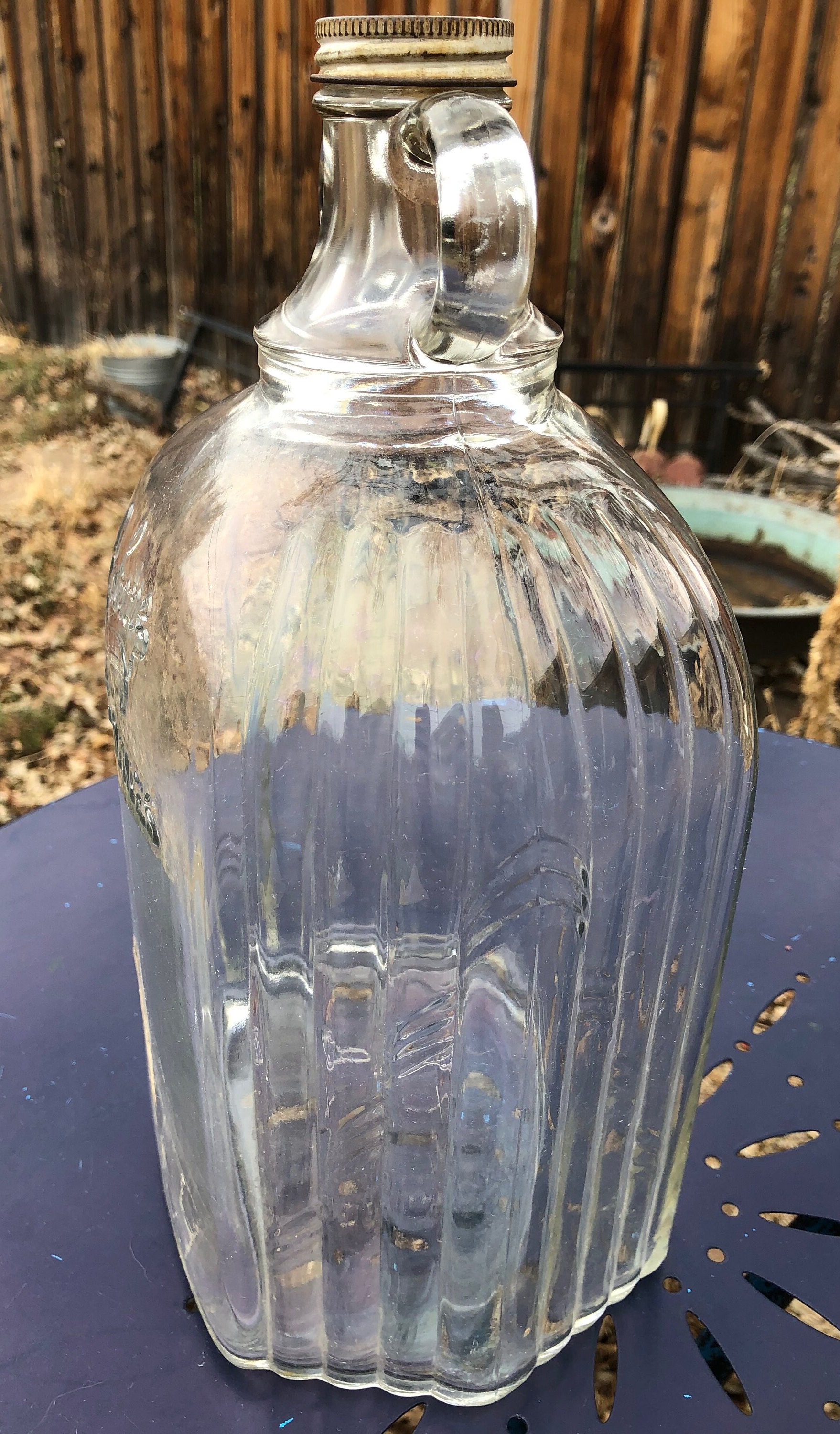 Vintage One Gallon Wine Jug, CARBONE, Art Deco, Colorado TAX Stamp - Etsy