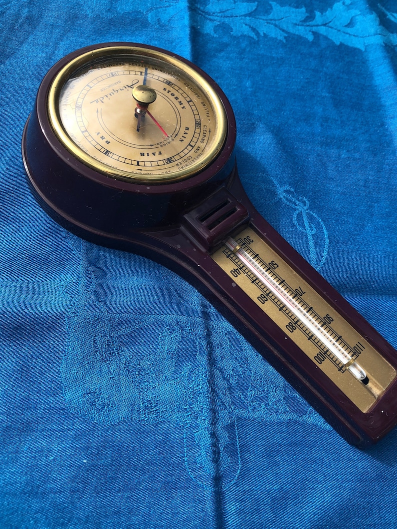 Vintage AIRGUIDE Barometer and Thermometer Weatherstation - Etsy
