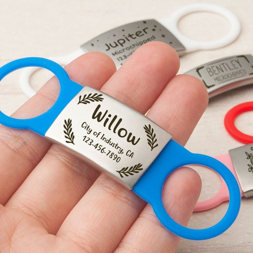 Slide on Dog Tag Dog Tag Dog Tags for Dogs Personalized - Etsy