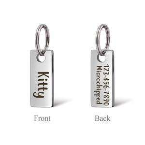 Cat Tag - Cat Name Tag - Hanging Tag - Custom Tiny Cat Tag - Mini Cat ...