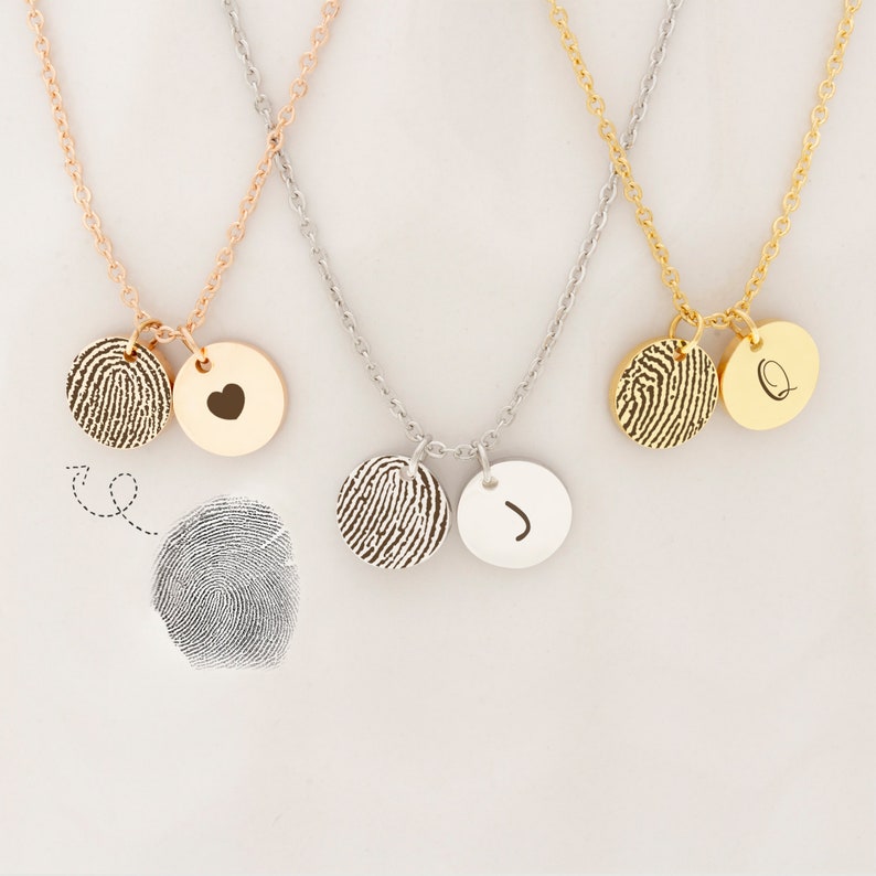 Fingerprint Jewelry Fingerprint Memorial Jewelry - Etsy