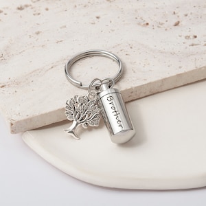 Cremation Keychain for Ashes, Personalized Cremation Urn Keychain, Loss ...
