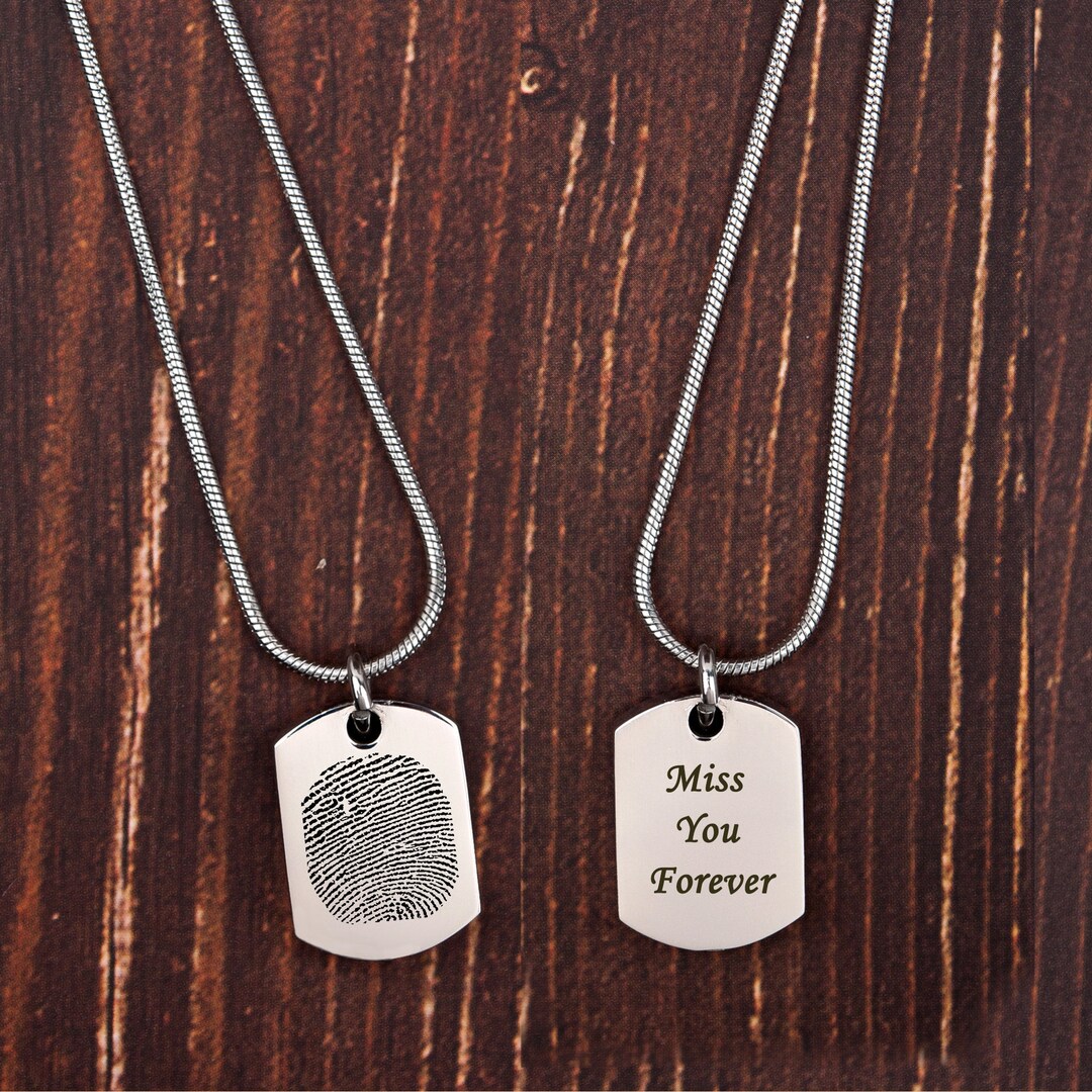 Personalized Fingerprint Cremation Urn Necklace, Thumbprint Cremation ...
